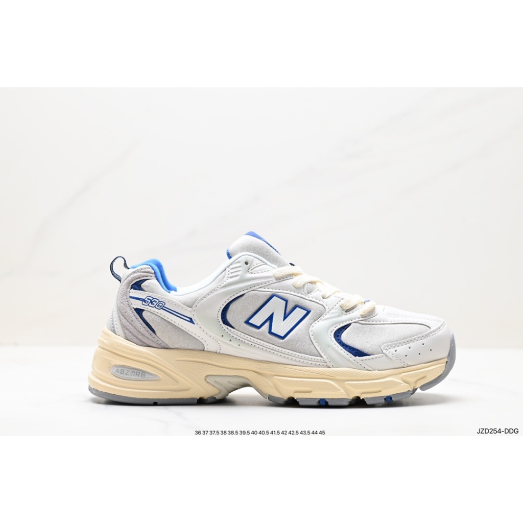New Balance NB530 silver blue วินเทจป้องกันการลื่นไถลโช้คอัพสบาย ๆ กีฬา ...
