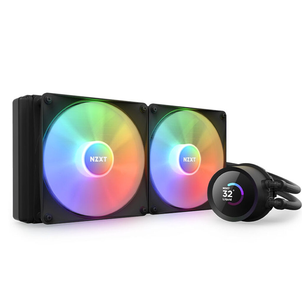 NZXT Kraken RGB 280mm AIO RGB CPU Liquid Cooler - LCD Display - 2 x ...