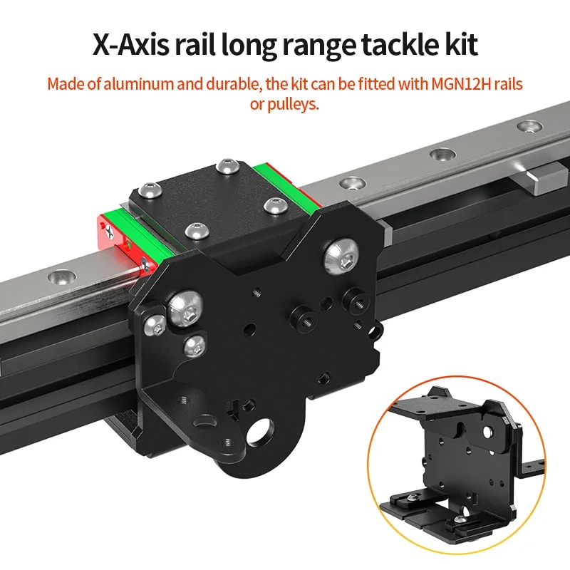 3D Printer Parts X Axis MK8/MK10 Linear Rails Extruder Direct Drive Ender3 Upgrade Kit Backplane ...