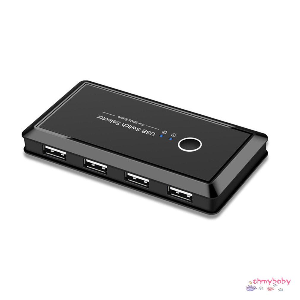 USB KVM Switch 3.0 2.0 Switcher 2 พอร์ตพีซีแชร์ 4 อุปกรณ์สวิตช์ [K/2 ...