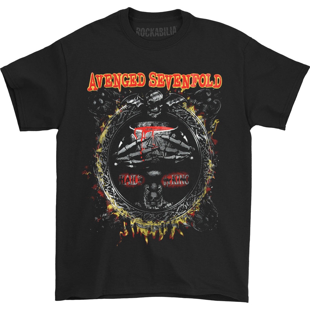 ไฟ! Kaos Band AVENGED SEVENFOLD Drink Hail The King Merchandise T-Shirt ...