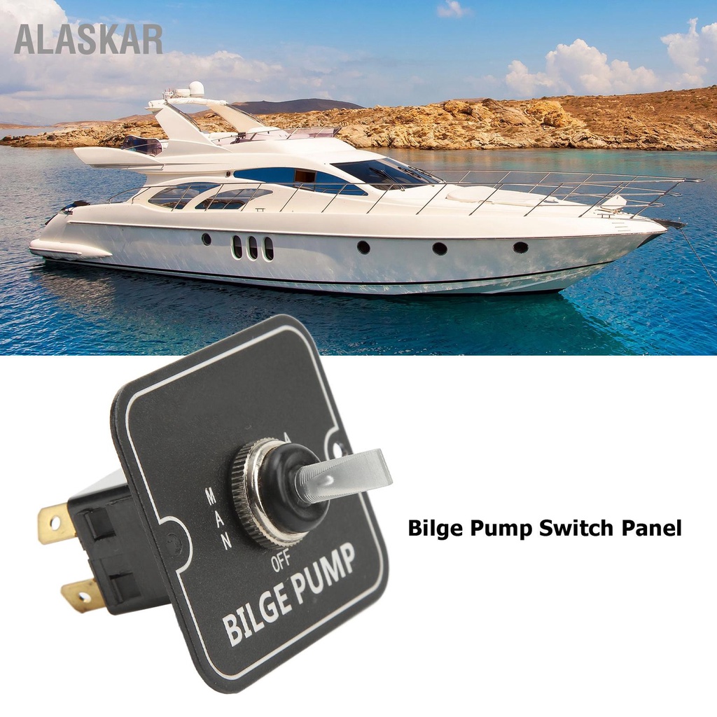 ALASKAR สวิตช์ควบคุมปั๊มท้องเรืออลูมิเนียมไฟอัตโนมัติปิดแผงสวิตช์ด้วย ...