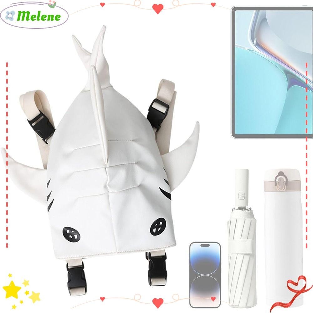 Melene กระเป๋าเป้สะพายหลัง กระเป๋านักเรียน หนัง PU ขนาดใหญ่ จุของได้ ...