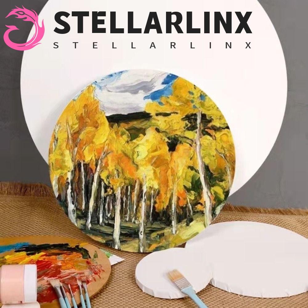 สเตลล่าrlixวงกลมผ้าใบหลายขนาดเปล่าสําหรับศิลปินจิตรกรสีน้ํามันกรอบรูปไม้ | Shopee Thailand