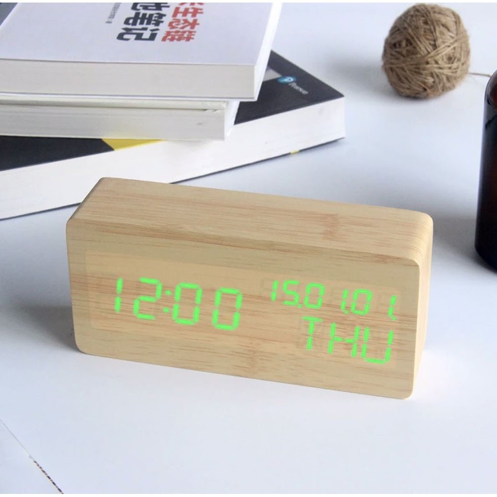 Super Clock LED Li&Tai รุ่น 6035C ไม้นาฬิกาปลุกปฏิทินการควบคุมด้วยเสียง ...