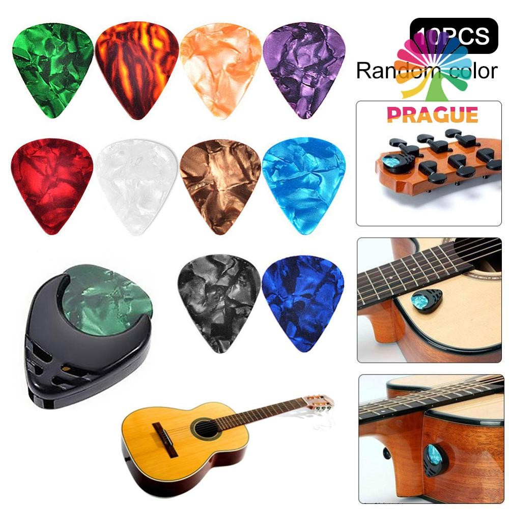 10 ชิ้น Ukulele Picks มัลติฟังก์ชั่นกีตาร์ Picks & Pick Holder Set Bass ...