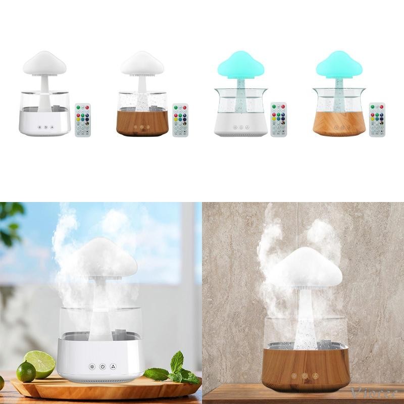 [Viocee] Rain Humidifier Water Drip, Humidifier พร้อมแสง 7 สีเดสก์ท็อป ...