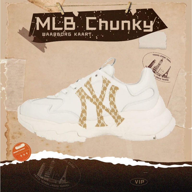 MLB Chunky Monogram Lt รองเท้ามีน้ำหนักเบา สวมใส่สบาย | Shopee Thailand