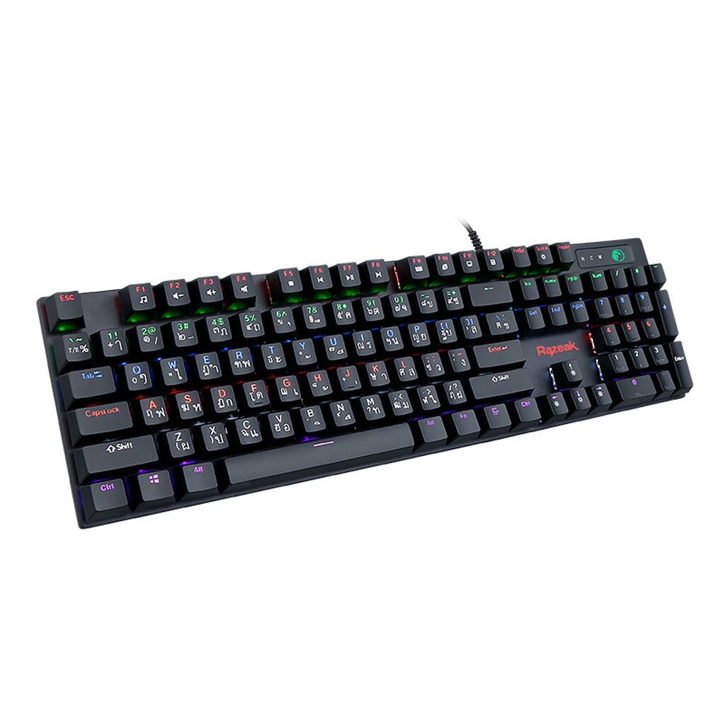 คีย์บอร์ด Mechanical Keyboard Razeak RK-X61 (Full size) BLACK BLUE ...