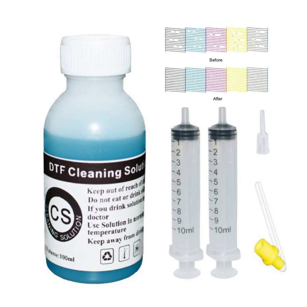 DTF Ink Cleaning Solution Liquid For DX4 DX5 DX7 L805 L800 1390 I3200 ...