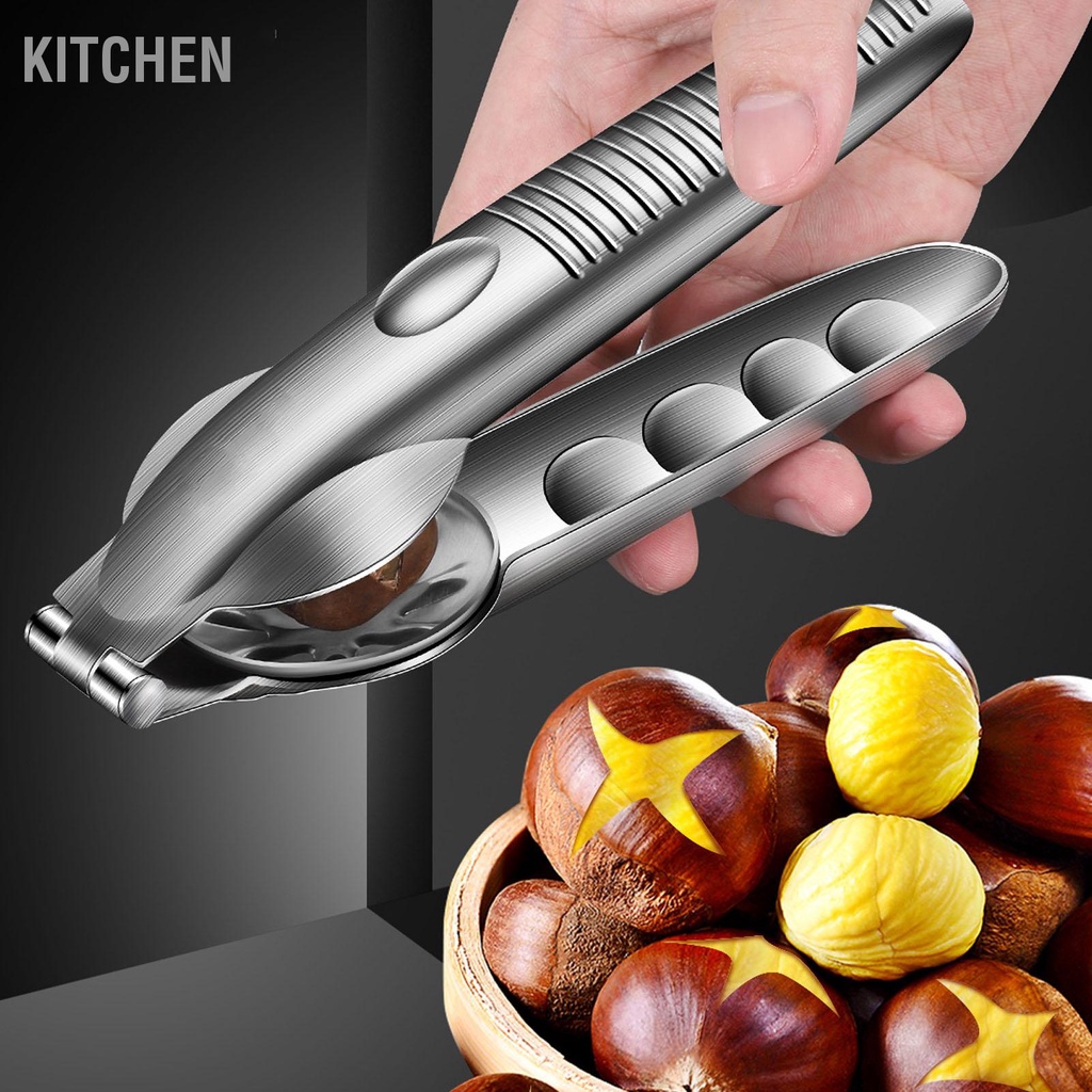Kitchen ที่เปิดเกาลัด 304 สแตนเลสแบบพกพาSharp Nutcrackerเครื่องตัด ...