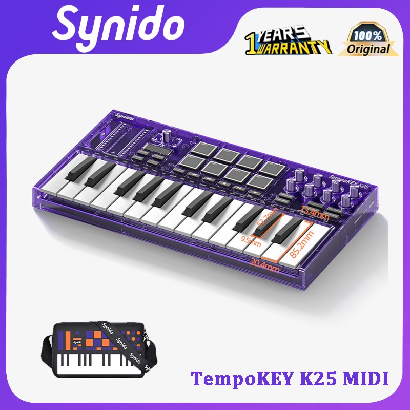 Synido Tempokey K25 MIDI คีย์บอร์ด 25 คีย์ MIDI แบบพกพา สําหรับ dj band ... Synido Tempokey K25 MIDI คีย์บอร์ด 25 คีย์ MIDI แบบพกพา สําหรับ dj band ...