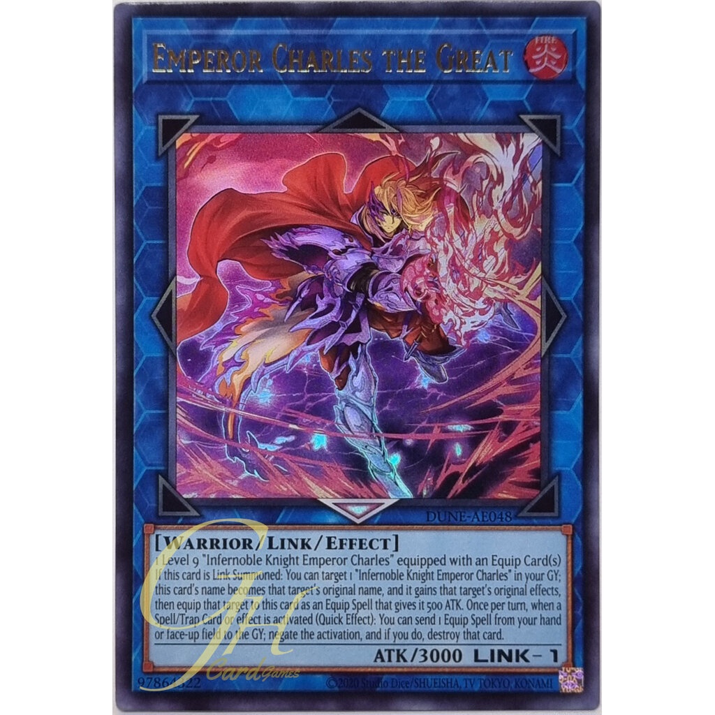 Yugioh [DUNE-AE048] Emperor Charles the Great (Ultra Rare) | Shopee Thailand