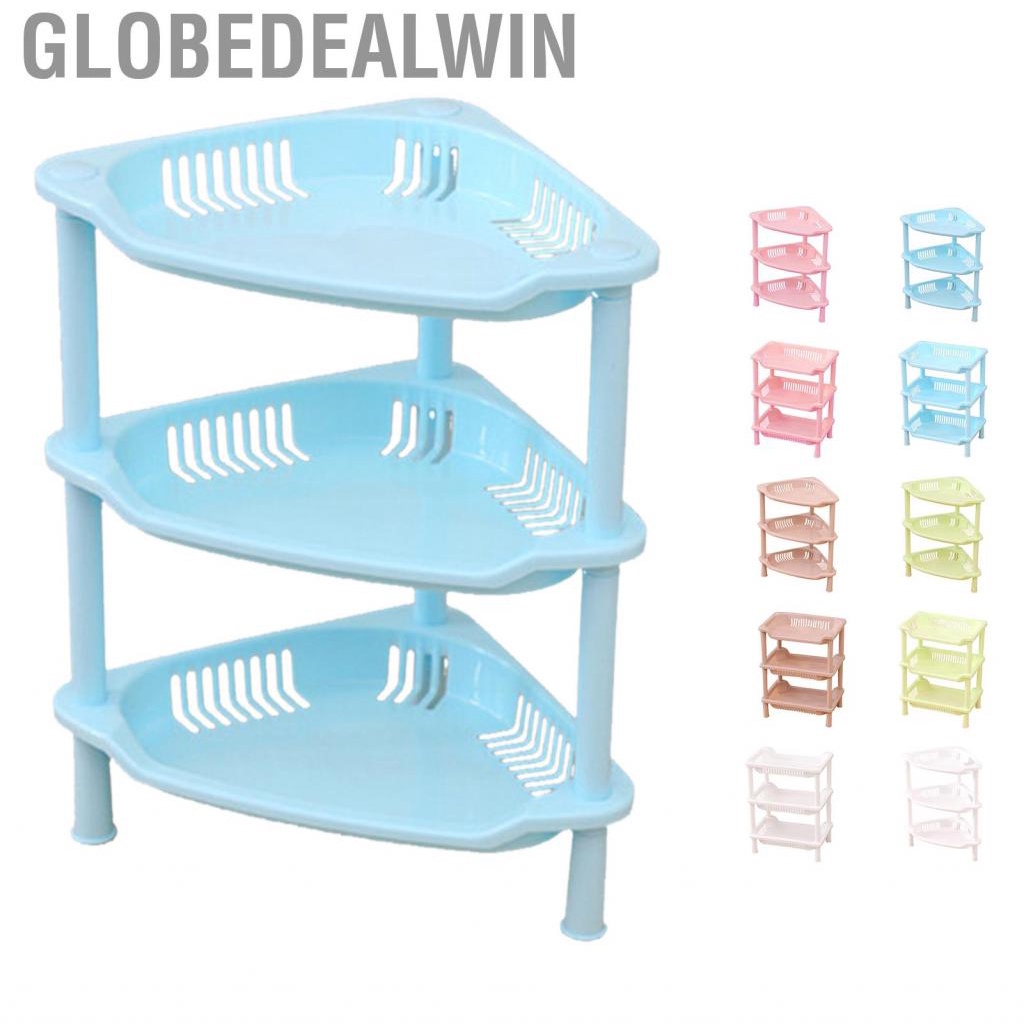 Globedealwin 3 Layers Bathroom Standing Shelf Stand PP Land ...
