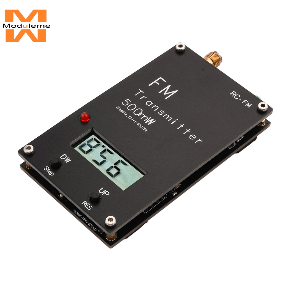 เครื่องส่งสัญญาณ FM 2000 ม. 0.5W 500mW พร้อมจอแสดงผลดิจิตอลสเตอริโอ 76 ...