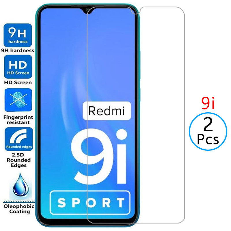 กระจกนิรภัยสําหรับ xiaomi redmi 9i กีฬากระจกป้องกันหน้าจอบน redmi9i 9 i ...