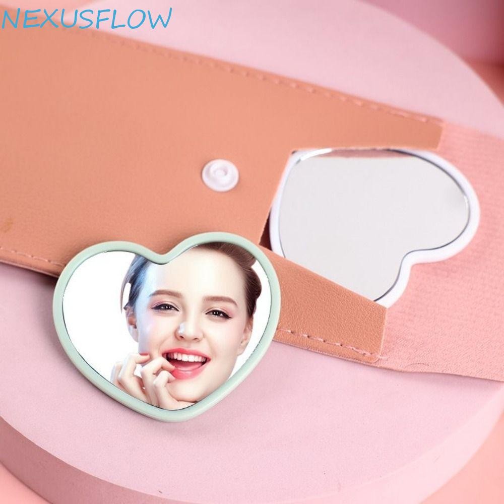 Nexusflow กระจกมือถือ, กระจกรูปหัวใจความละเอียดสูงด้านเดียว, กระจกแต่งหน้าความงามเล็กๆแบบใช้มือ ...