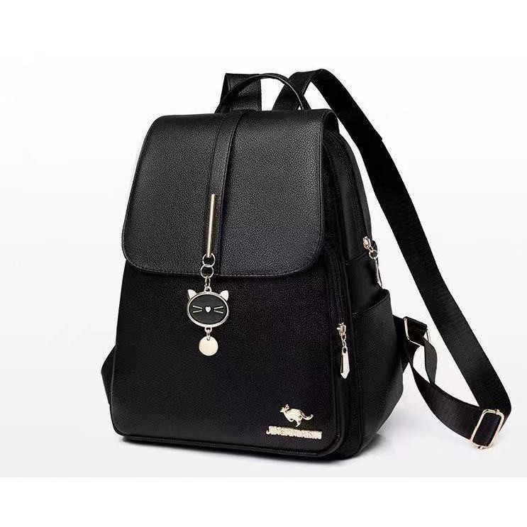 (HB-869) กระเป๋าเป้ สะพายหลัง หนังนิ่ม ใส่ของได้เยอะ | Shopee Thailand