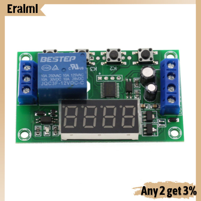 Eralml โมดูลรีเลย์วงจรสวิตช์ตั้งเวลาหน่วงเวลา Pcb One Way Yyc-2s 12v ...