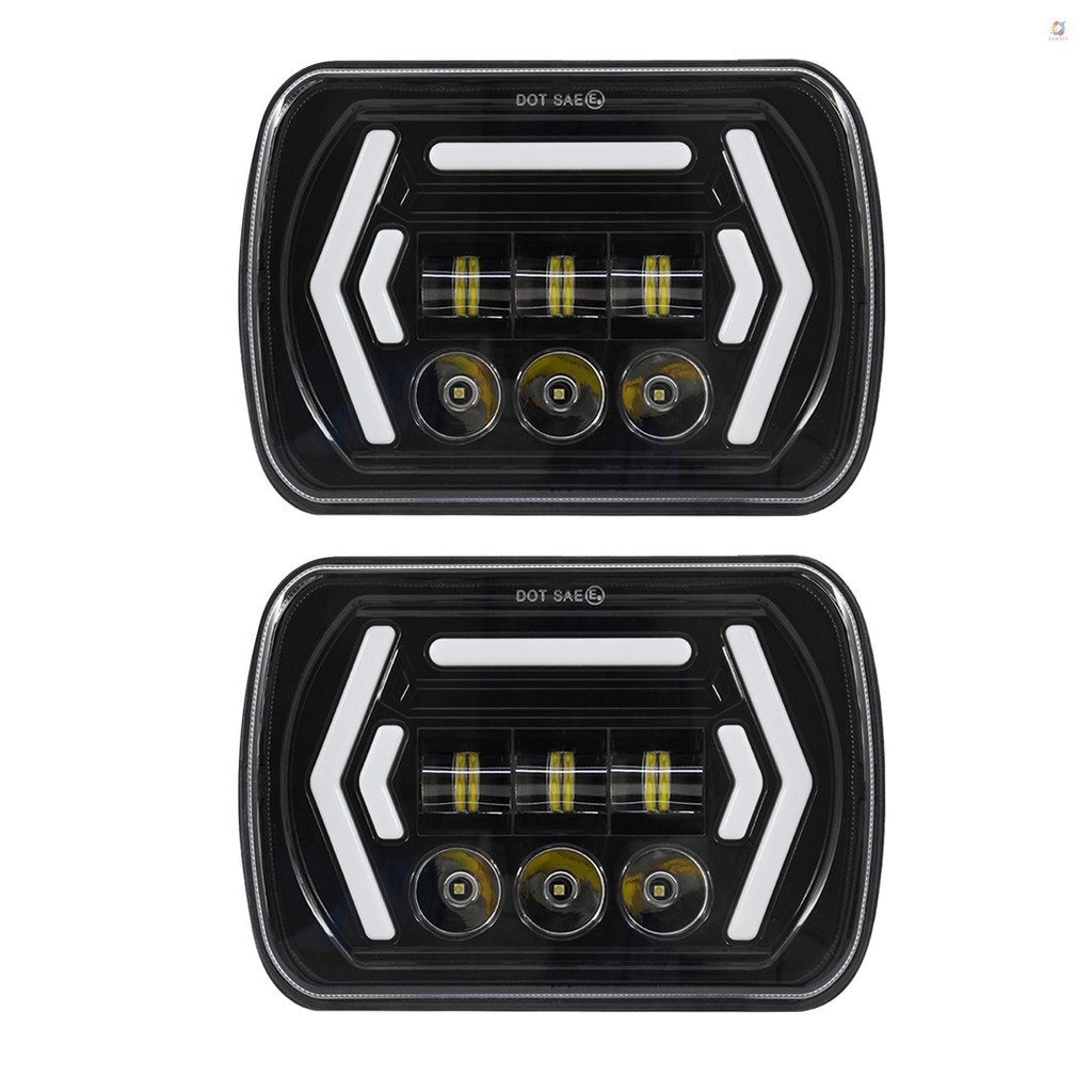 Kawath ไฟหน้ารถยนต์ LED 7 นิ้ว 5x7 7x6 นิ้ว 2 แพ็ค พร้อมไฟเลี้ยว DRL ...