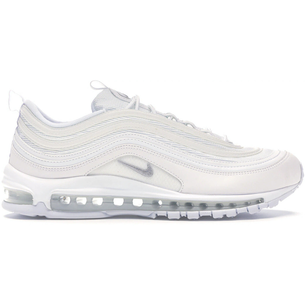 Nike Air Max 97 Triple White Wolf Grey OG สะท้อนแสง 921826-101 sz 8 ผู้ชาย | Shopee Thailand