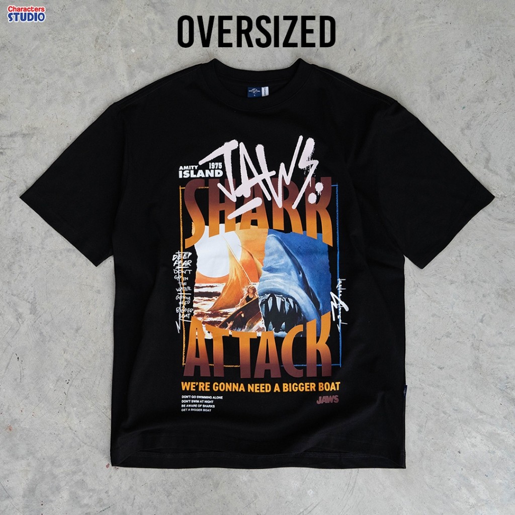 S-5XL Universal Studios Men Jaws // Oversized T-Shirt // - เสื้อผู้ใหญ่ ...
