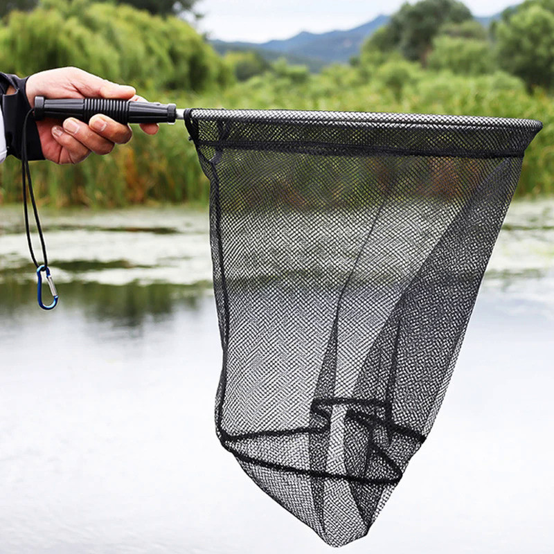 50cm Folding Landing Nets Aluminum Alloy Mesh Trout Hand Net Portable ...