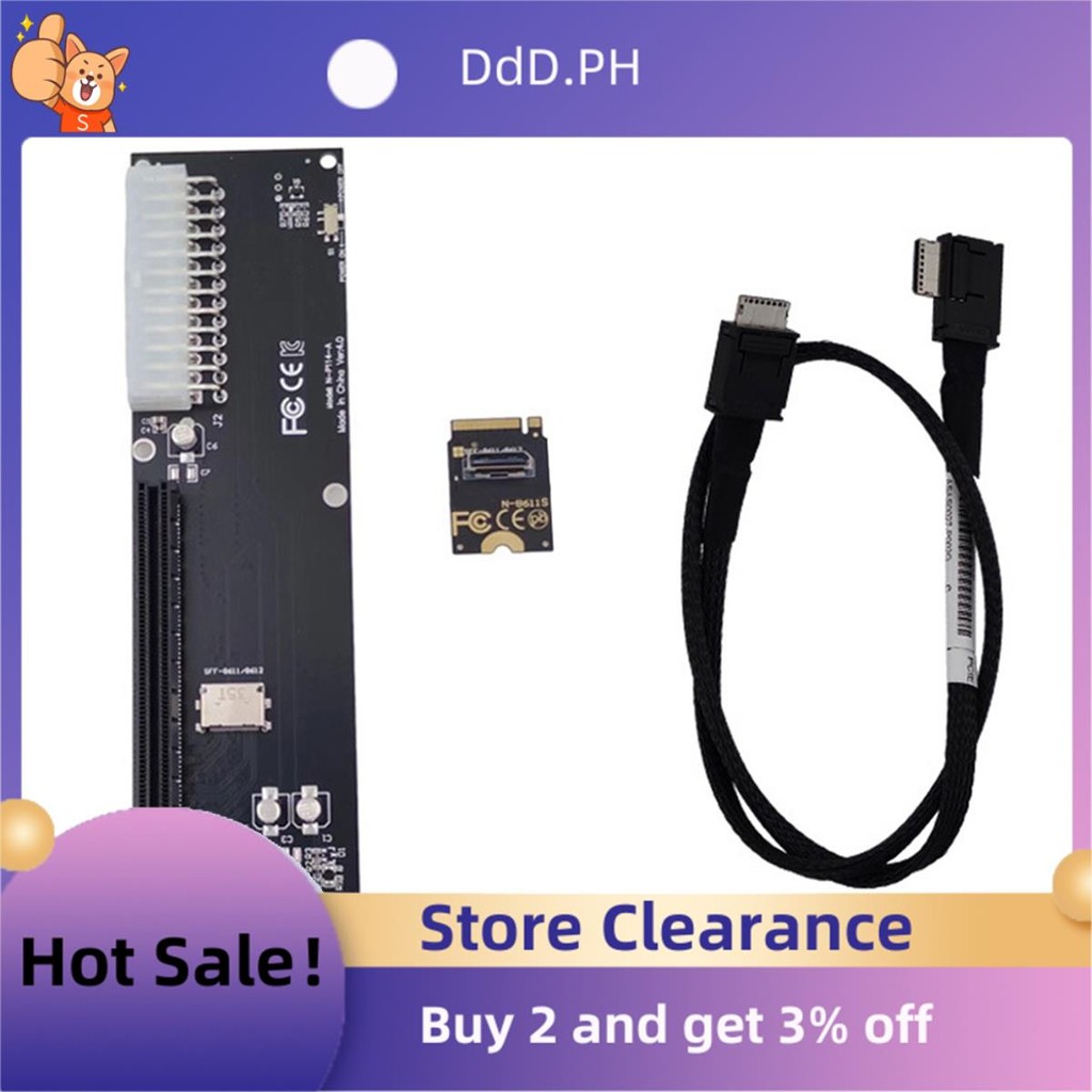 Pci-e 3.0 M-Key M.2 ถึง Oculink SFF-8612 SFF-8611 โฮสต์อะแดปเตอร์ PCB ภายนอกกราฟิกการ์ด SSD ...