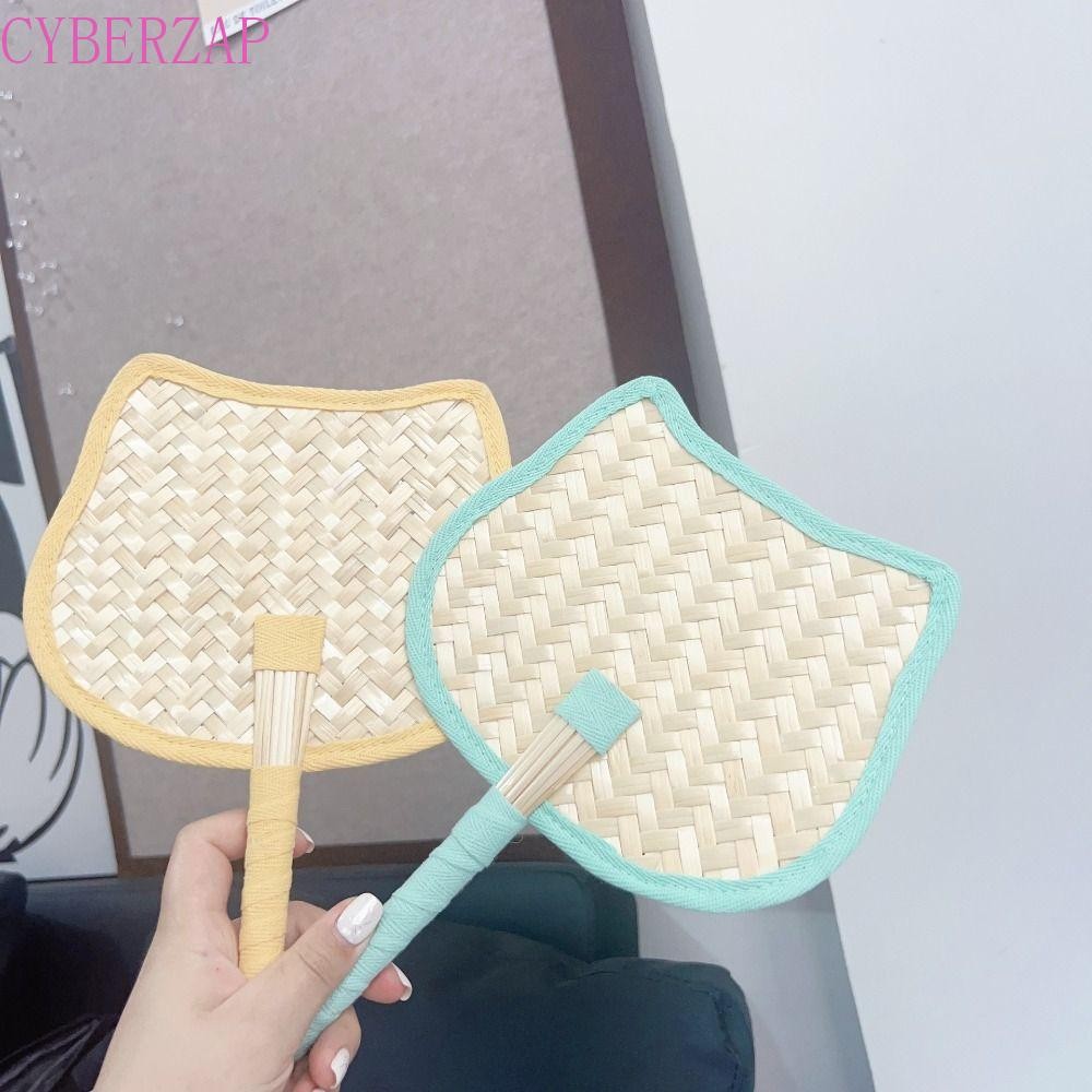 Cyberzap Cattail Fan, Wheat-Stalk Cat Shape Hand-ทอพัดลม,ของขวัญสไตล์ ...