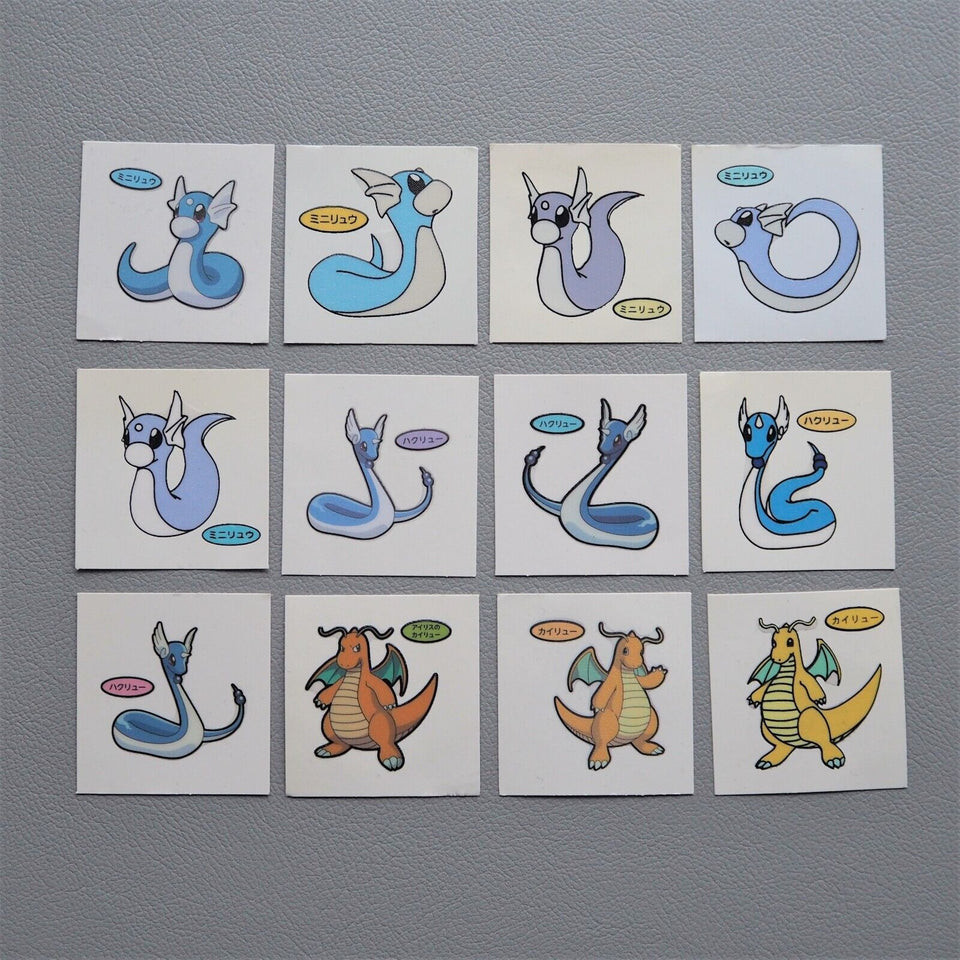 Pokemon Bread Deco Chara Seal Sticker Dratini Dragonite 12stickers ...