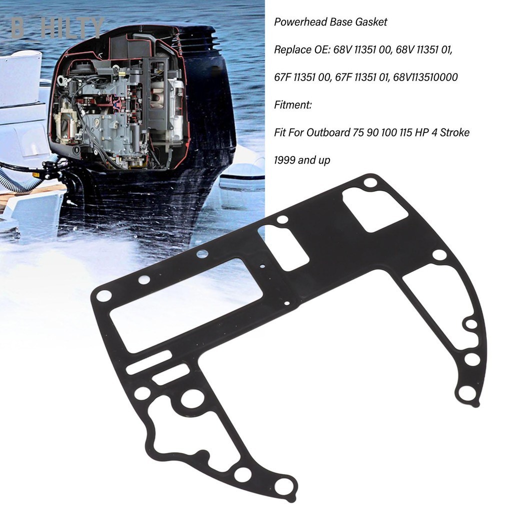 B_HILTY Powerhead ฐานปะเก็น 68V 11351 00 ปะเก็นฝาสูบสำหรับ Outboard 75 90 100 115 HP 4 จังหวะ ...