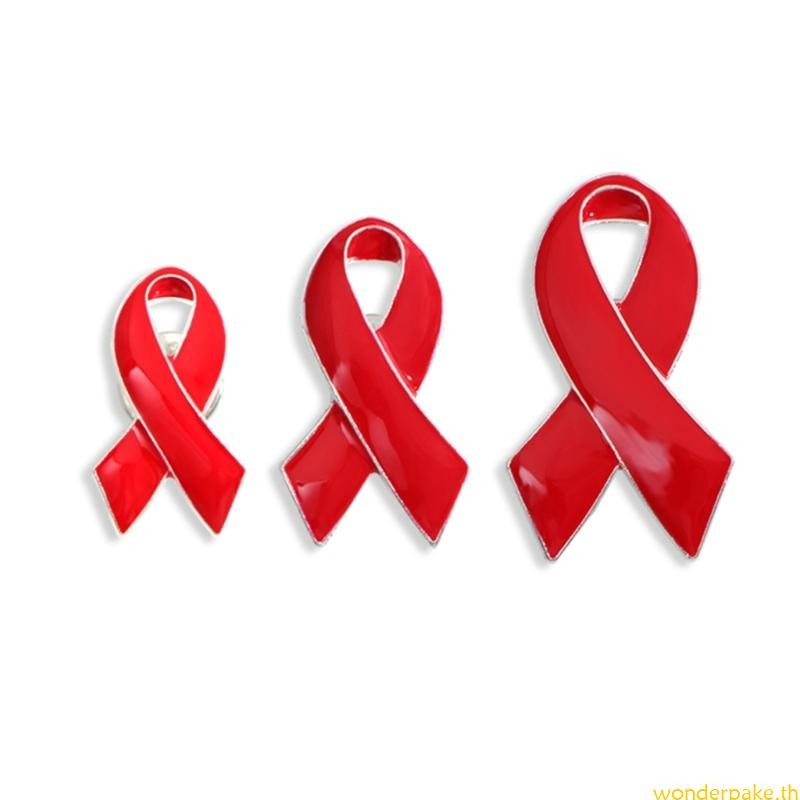 Wonder Red Ribbon Pins HIV AIDS Awareness เข็มกลัด Lapel Pins ปุ่ม ...