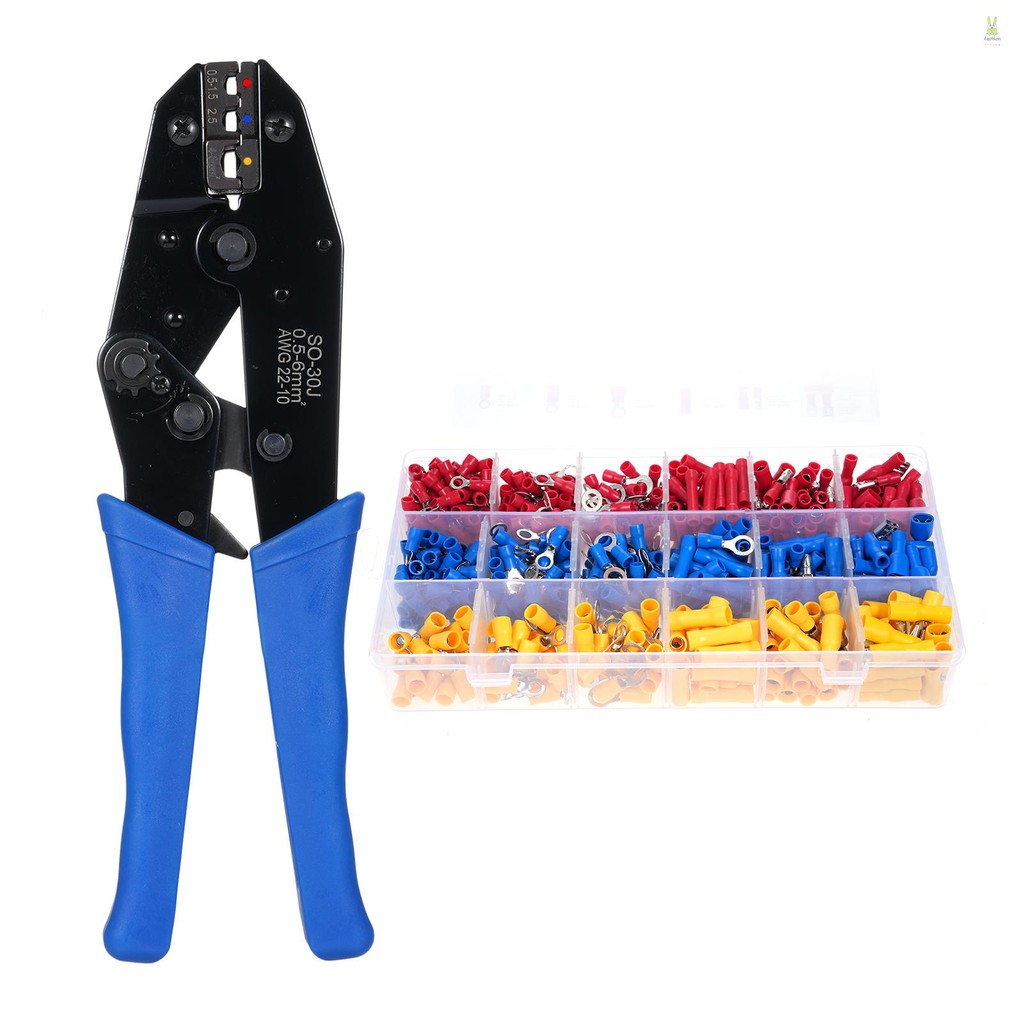 30j ขั้วต่อสายไฟ Crimping Tool, ฉนวน Ratcheting Terminals Crimper ชุด ...