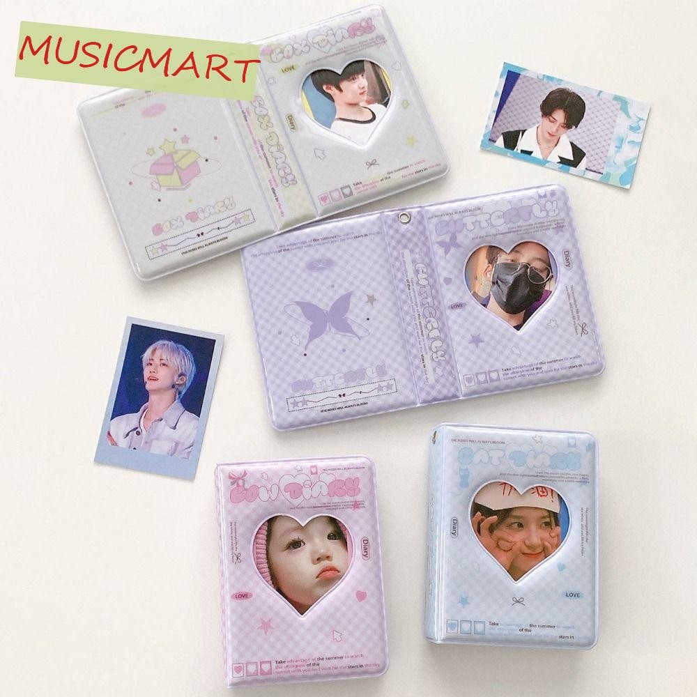 Musicmart มินิการ์ดอัลบั้ม, การ์ตูนน่ารัก Star-chasing Photo Album, Ins PVC Hollow Design ...
