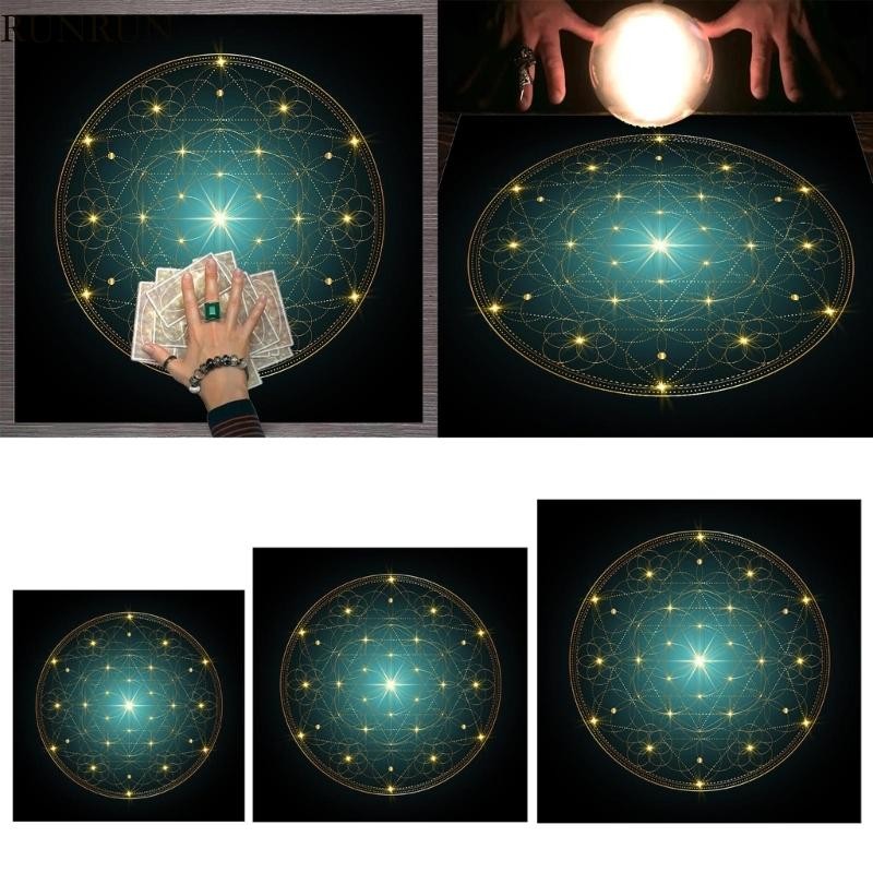 Run Sacred Cloth Tarot ผ้าปูโต๊ะดอกไม้ผ้าปูโต๊ะสําหรับฝึกซ้อมจิตวิญญาณ ...