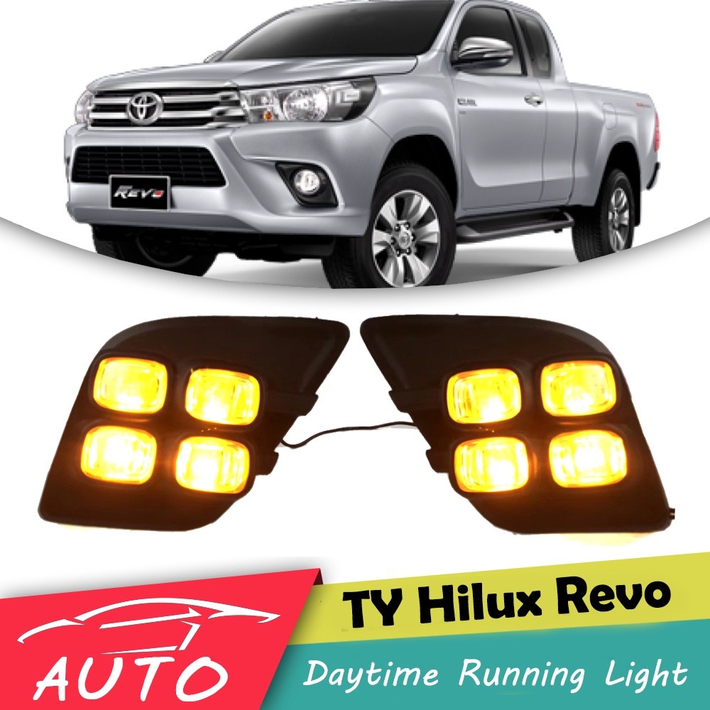 ใหม่ DRL สําหรับ TOYOTA HILUX REVO 2015 2016 LED DAYTIME RUNNING LIGHT ...