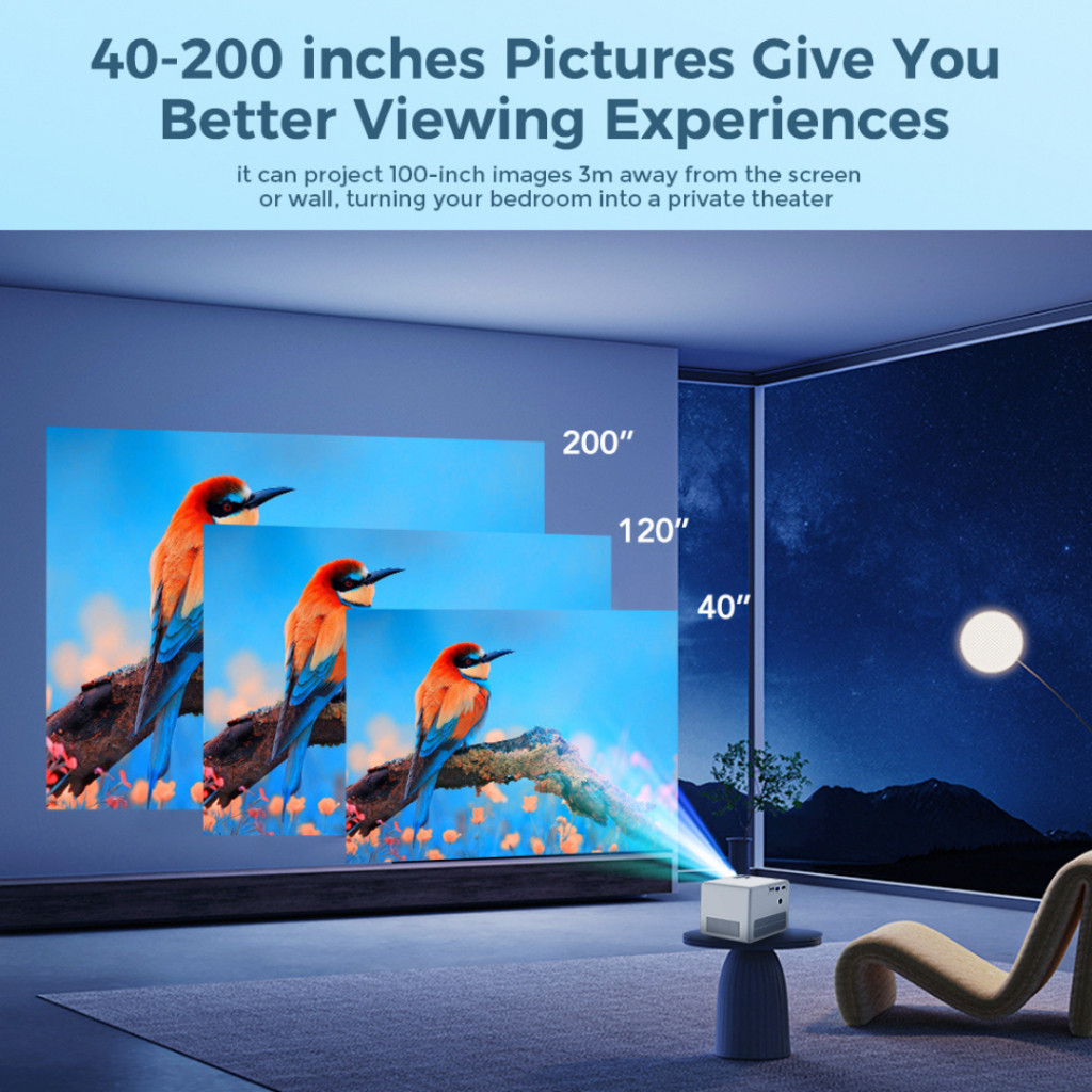 ภาพสวย Monoz Projector K11 Android Full HD 1080P 4K บลูทูธรองรับ 2000 ...
