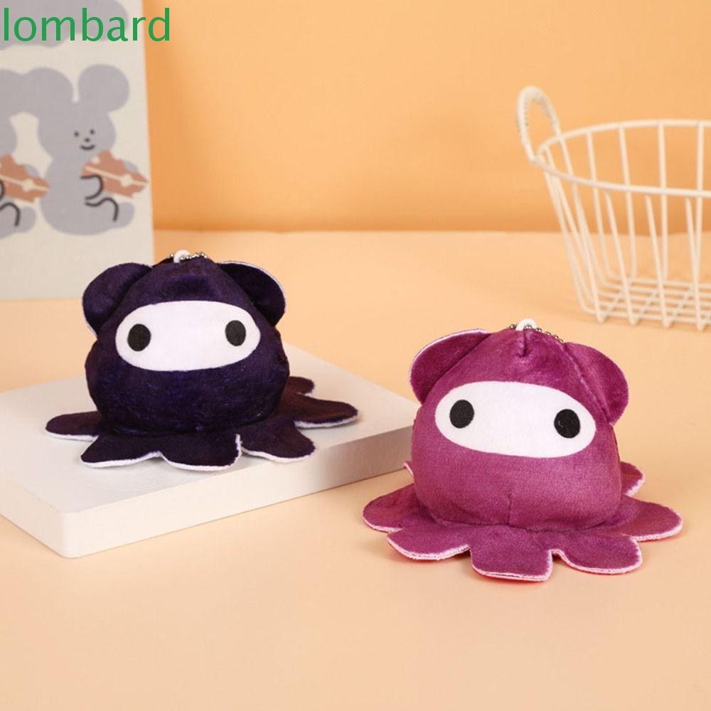 Lombard Plush Flipped Octopus พวงกุญแจ,สองด้าน PP ผ้าฝ้ายย้อนกลับ ...