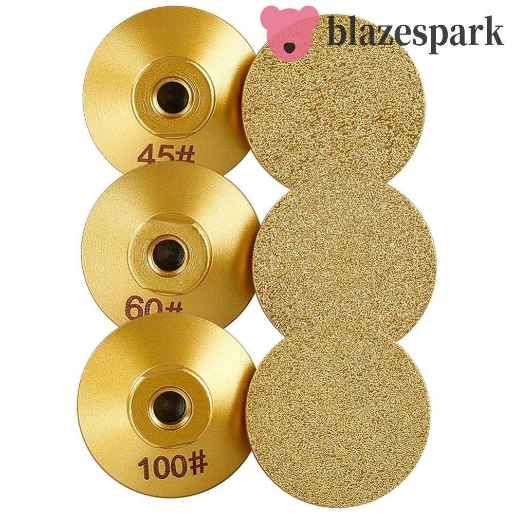Blazespark แบนหัวเจียร, 45/60/100 # Carborundum + โลหะขัดหิน, กระเบื้องตัด Brazed หินอ่อนควอตซ์ ...