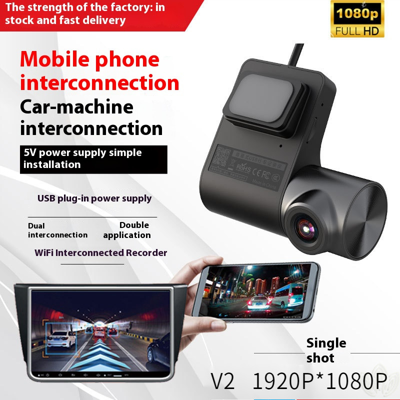 ใหม่ Universal HD tachograph WiFi โทรศัพท์มือถือคู่ USB เชื่อมต่อกันรถพร้อม ADAS ช่วยเหลือการขับ ...