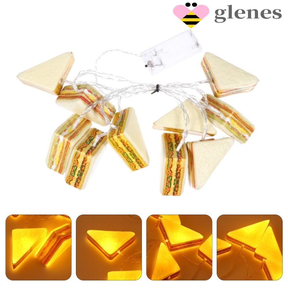 Glenes ไฟไอศกรีม String, แสงอุ่น 2M 10LED Led Burger Light String, Fairy Light การ์ตูนกันน้ําแซน ...