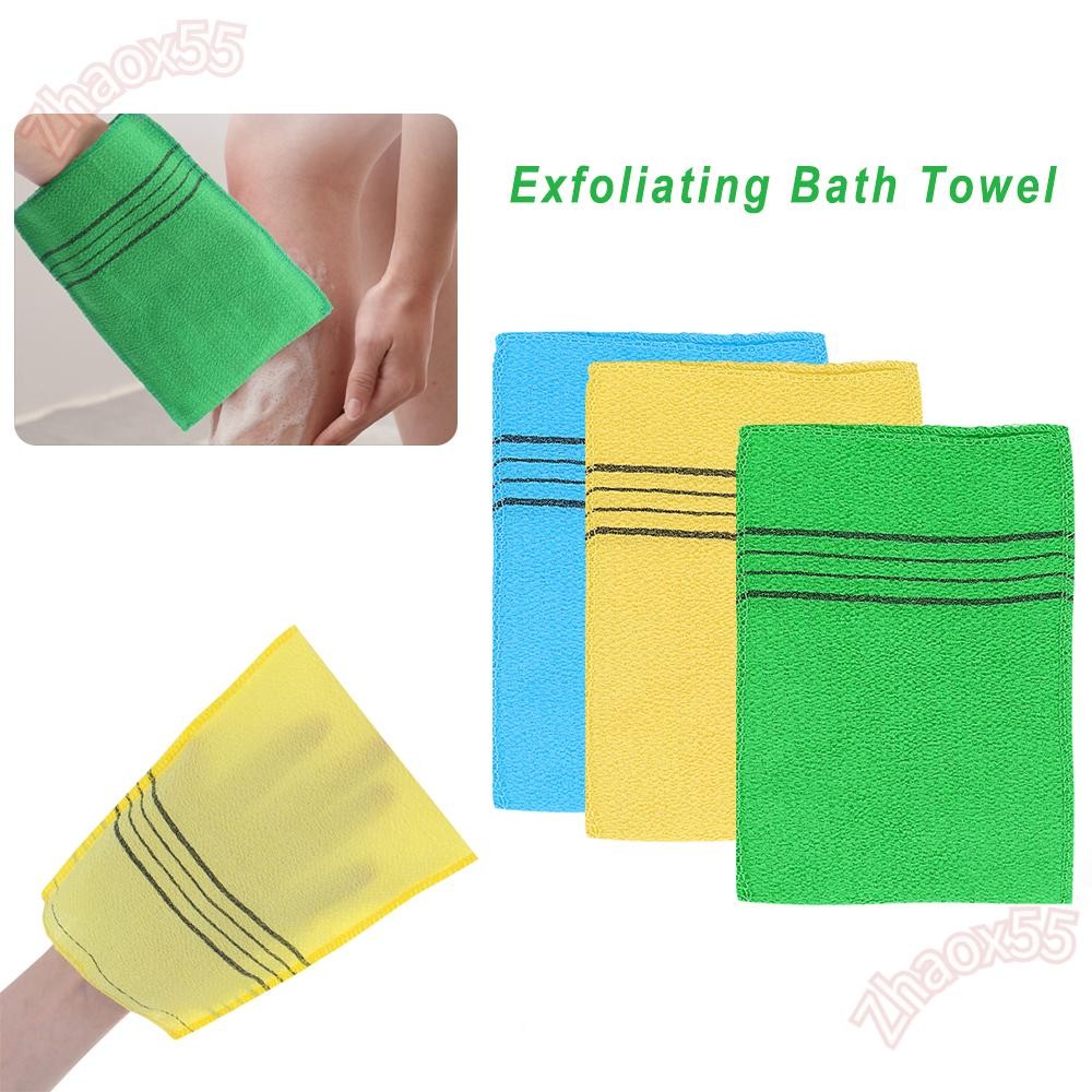 Zhaox55 1/3/5/10 pcs ถุงมืออาบน้ํา Smooth Skin Extreme Comfort Body Rub แบบพกพาเหนียวไฟเบอร์ ...