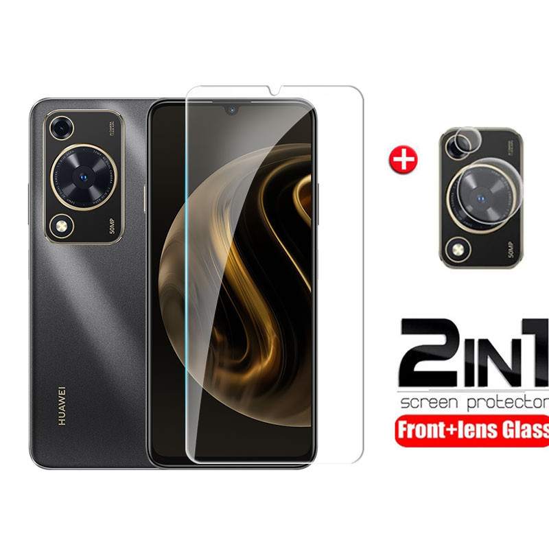 2in1 ฟิล์มกระจกนิรภัยกันรอยหน้าจอ แบบเต็มจอ สําหรับ huawei Nova Y72 ...