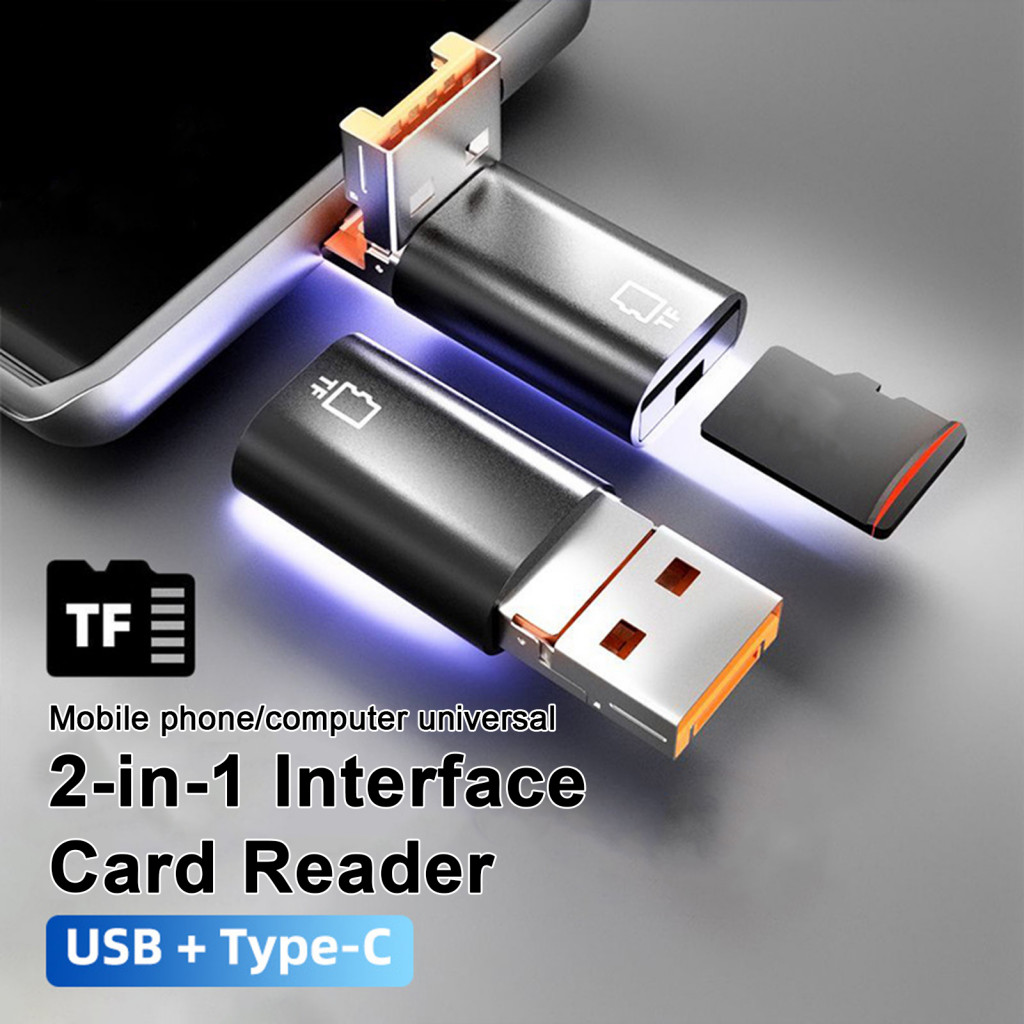 Instylelady เครื่องอ่านการ์ด Tf Usb Type-c ความเร็วสูง 2-in-1 ขนาด ...
