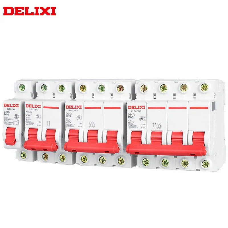 Delixi เบรกเกอร์วงจรเบรกเกอร์ ขนาดเล็ก MCB DZ47s D-type DZ47s 1P 2P 3P 4P 6KA type D 1A 2A 3A 4A ...