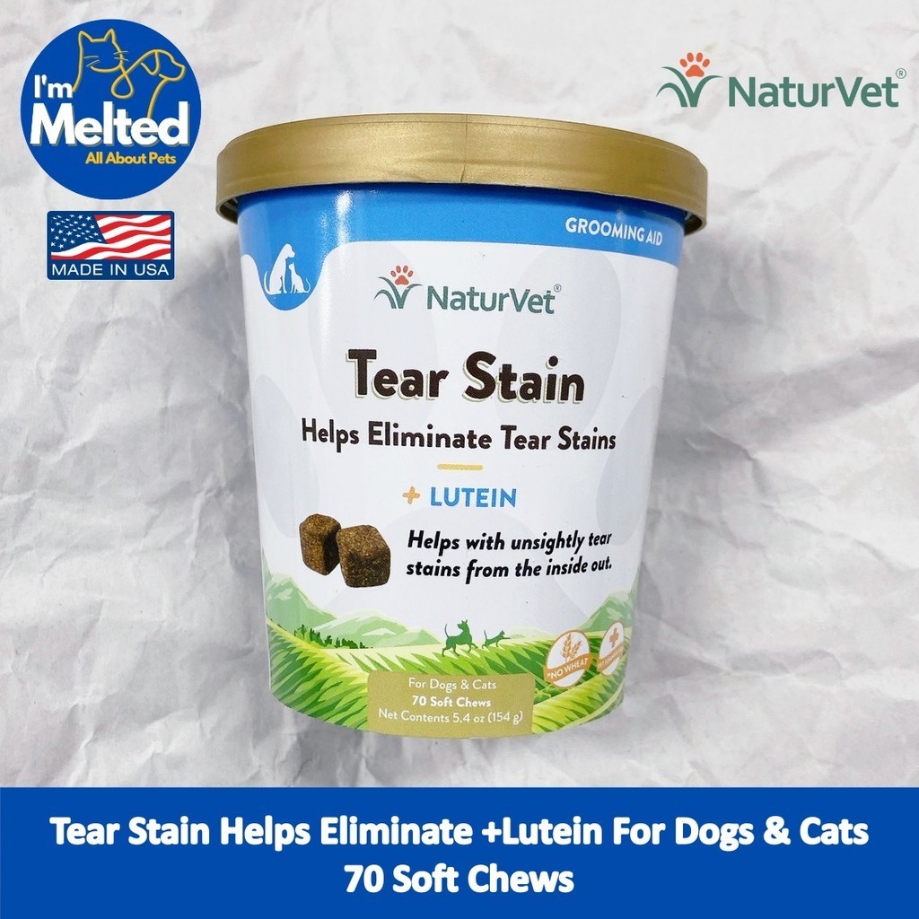 NaturVet - Tear Stain Plus Lutein For Dogs & Cats 70 Soft Chews อาหาร ...