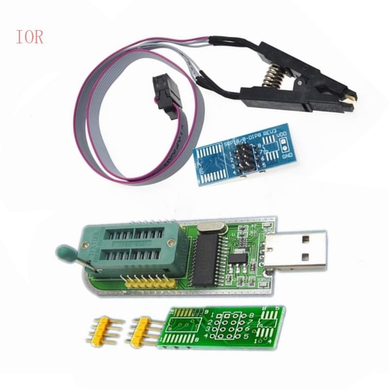 Ior CH341A อะแดปเตอร์โปรแกรมเมอร์ พร้อมคลิป SOP8 พร้อมสายเคเบิล CH341A ...