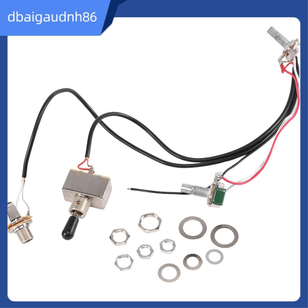 READY Stockguitar สายไฟ Prewired Two Pickup 500K Pots 3-Way Toggle Switch Silver | Shopee Thailand