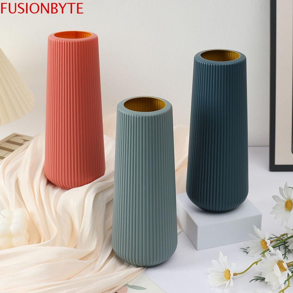 Fusionbyte แจกันพลาสติก, ศิลปะดอกไม้แจกันไฮโดรโพนิแนวตั้ง, เรียบง่ายทันสมัยความจุแสงแจกันนอร์ดิก ...