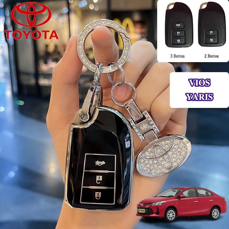 Toyota 2/3 ปุ่มรถ Remote สมาร์ทรถ Key Chain แหวนสําหรับ Toyota Yaris ...